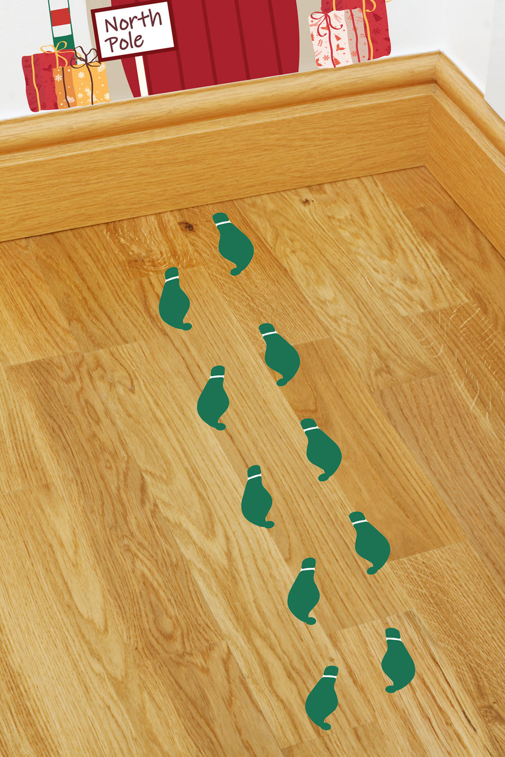 Elf Footprints and Elf Door to the North Pole Wall Decal – A Creative Hart