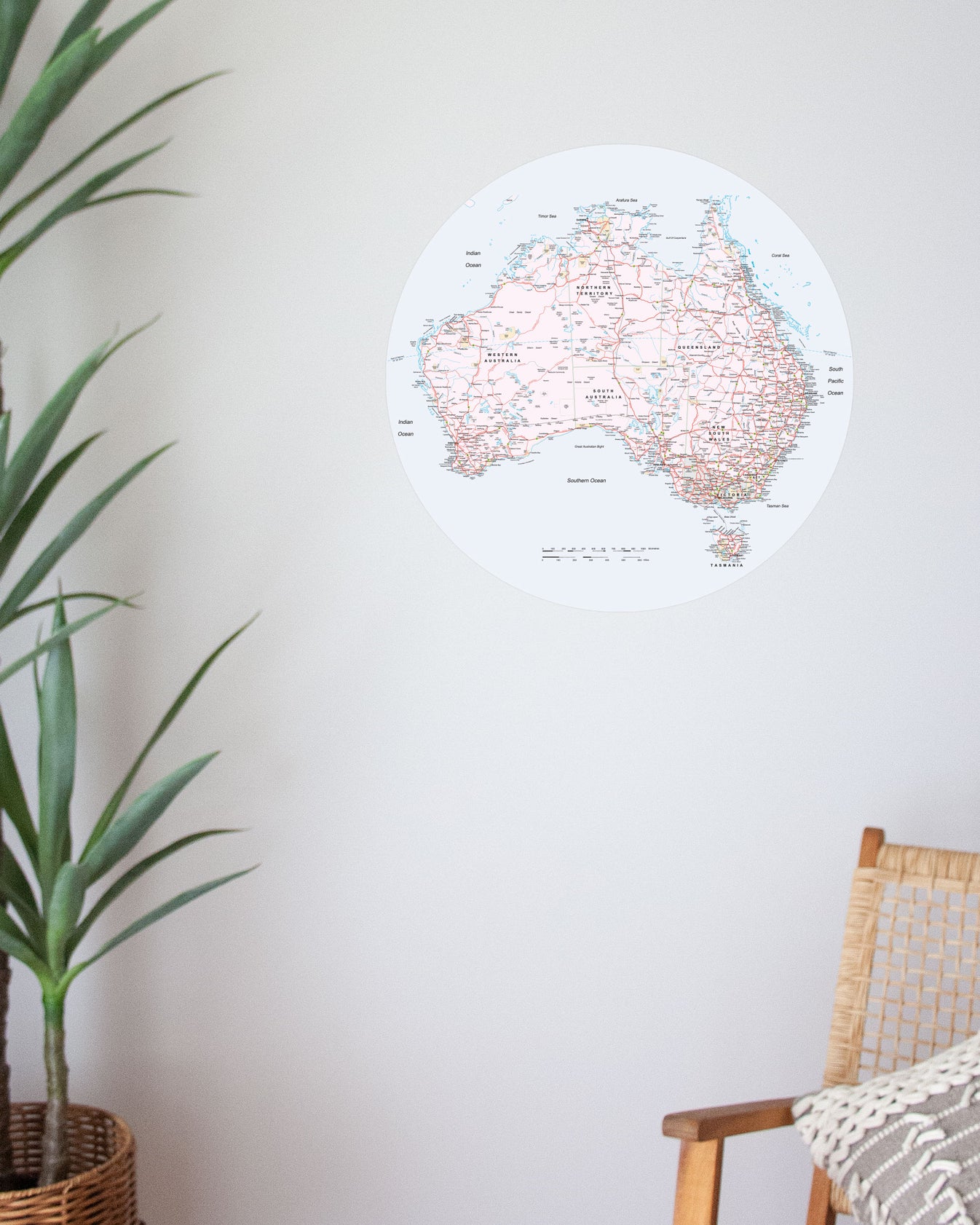 Australia Road Trip Map - Fabric Wall Decal Sticker | A Creative Hart