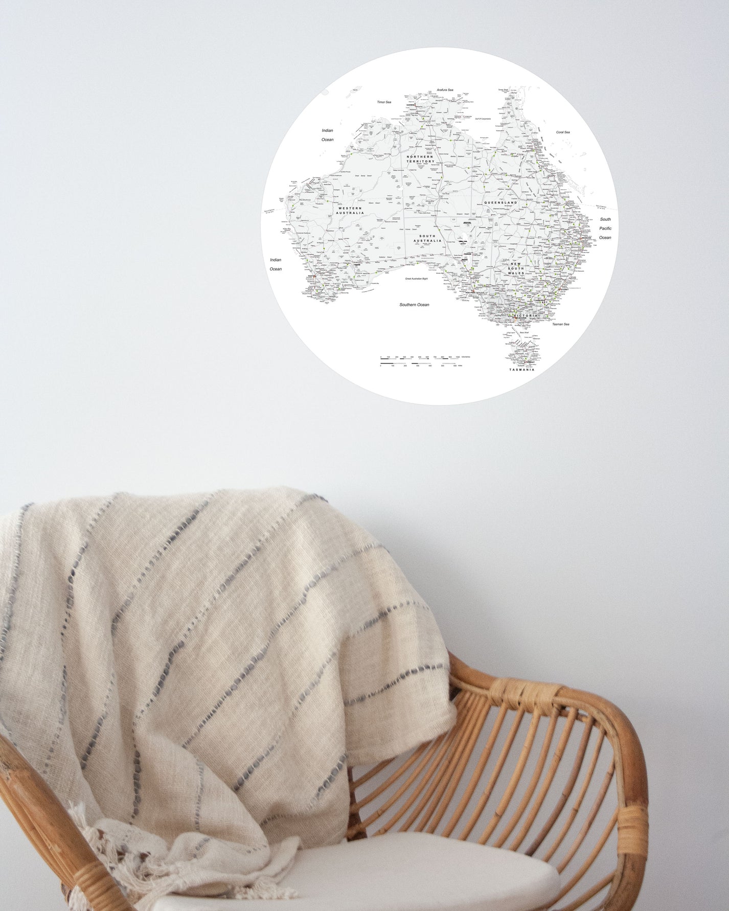 Australia Road Trip Map - Fabric Wall Decal Sticker | A Creative Hart