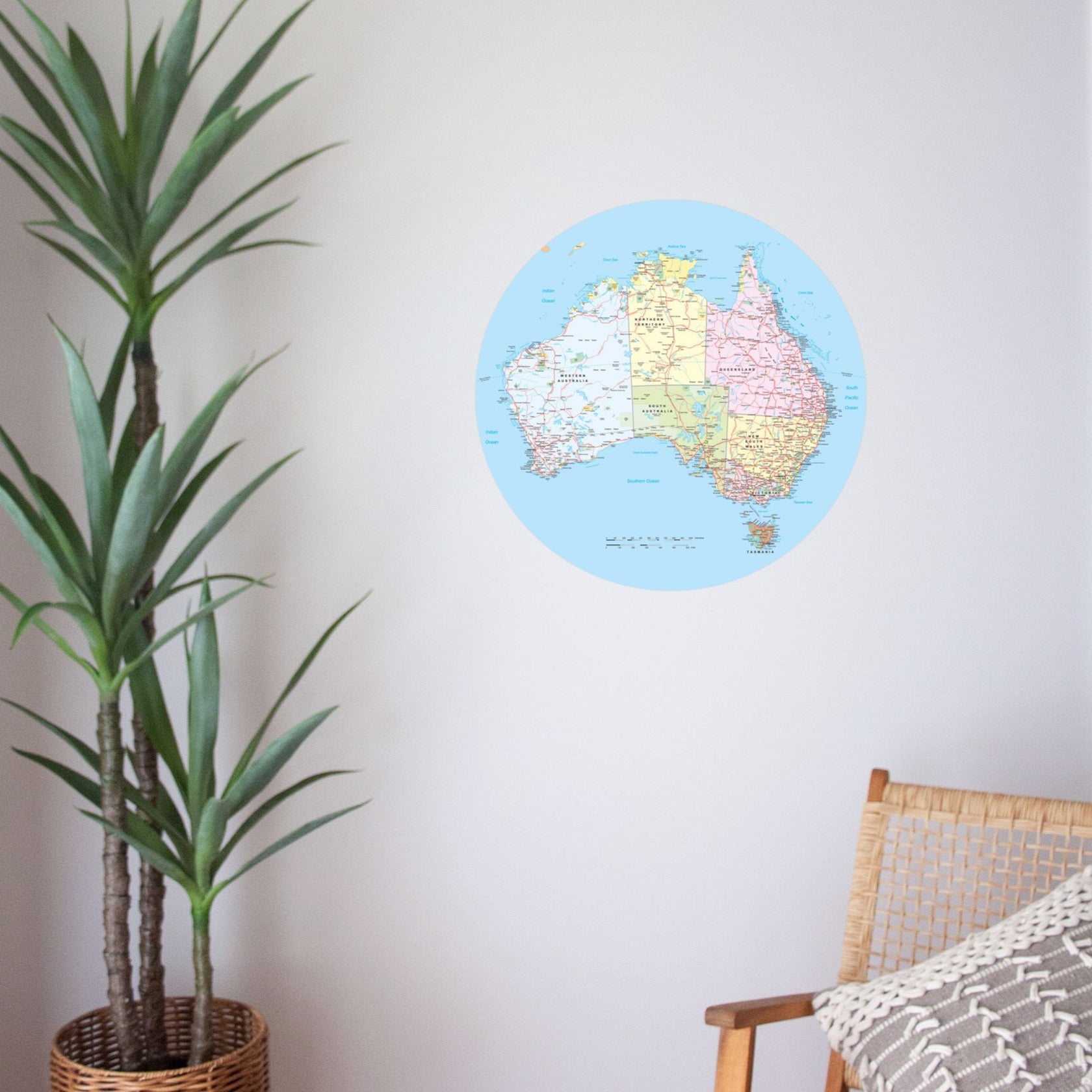 Australia Road Trip Map - Fabric Wall Decal Sticker | A Creative Hart